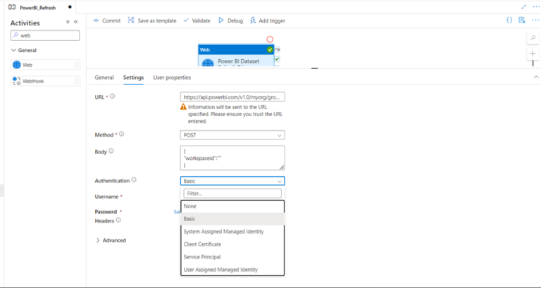 Refresh Power BI Datasets using Rest API from ADF/Synapse Pipeline - Techdiw